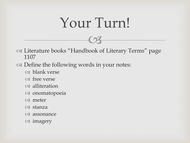 Poetry terms & types | PPTX | Poetry | Books and Literature