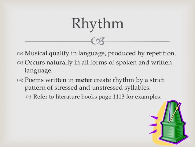Rhythm Poetry Examples
