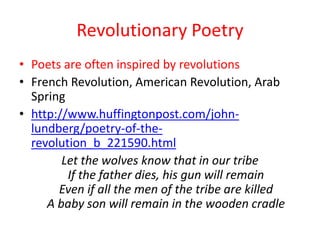 Poetry Through History | PPTX
