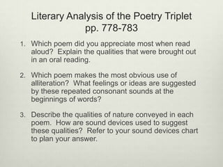 Poetry triplet 1 | PPT