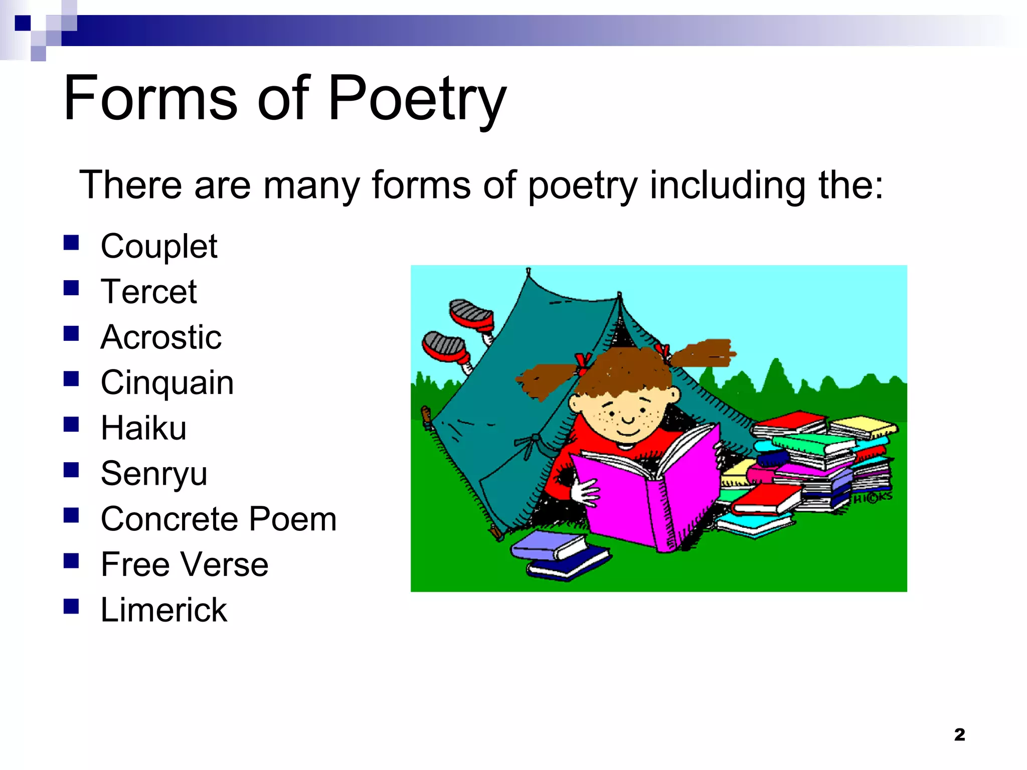 Poetry types of poems | PPT