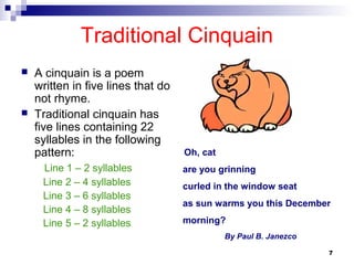 Poetry types of poems | PPT