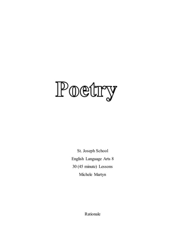 Poetry unit plan | PDF