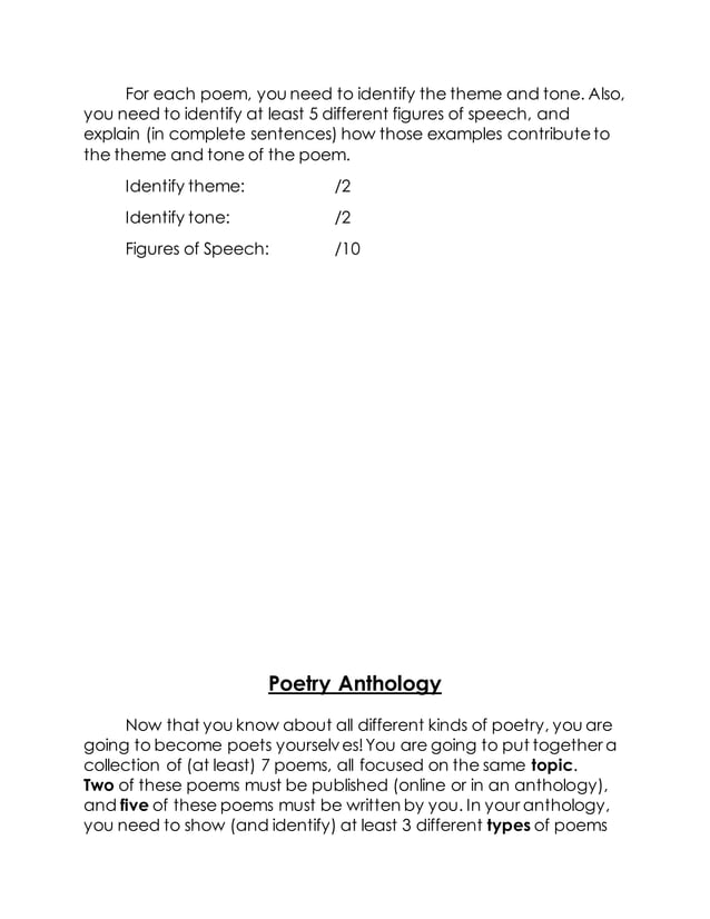 Poetry unit plan | PDF