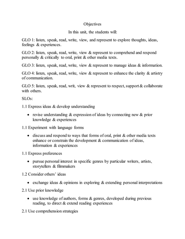 Poetry unit plan | DOCX | Homework and Study | Education