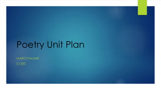 Poetry unit plan | PPT