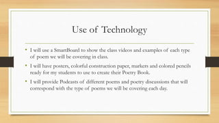 Poetry Unit Plan PowerPoint | PPT