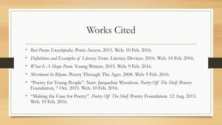 Poetry Unit Plan PowerPoint | PPT