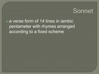 Sonnet Vocabulary | PPT