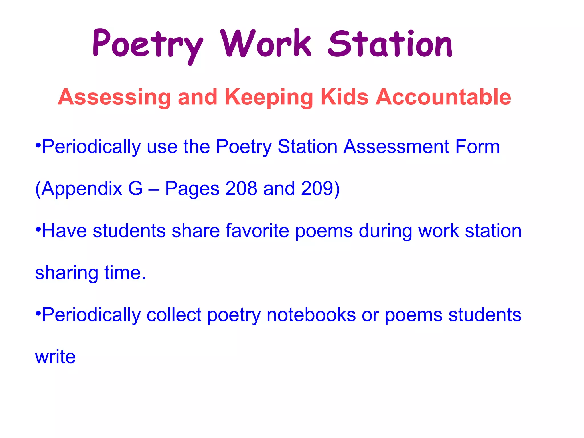 Poetry workstation | PPT