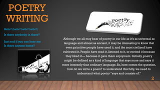Poetry_Writing supplementary materi | PPT