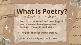 Insights about Poetry and Steps on How to Write | PPTX