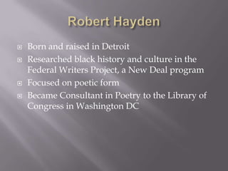 Poets of the Harlem Renaissance | PPTX