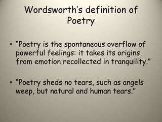 Poets and poetry | PPTX