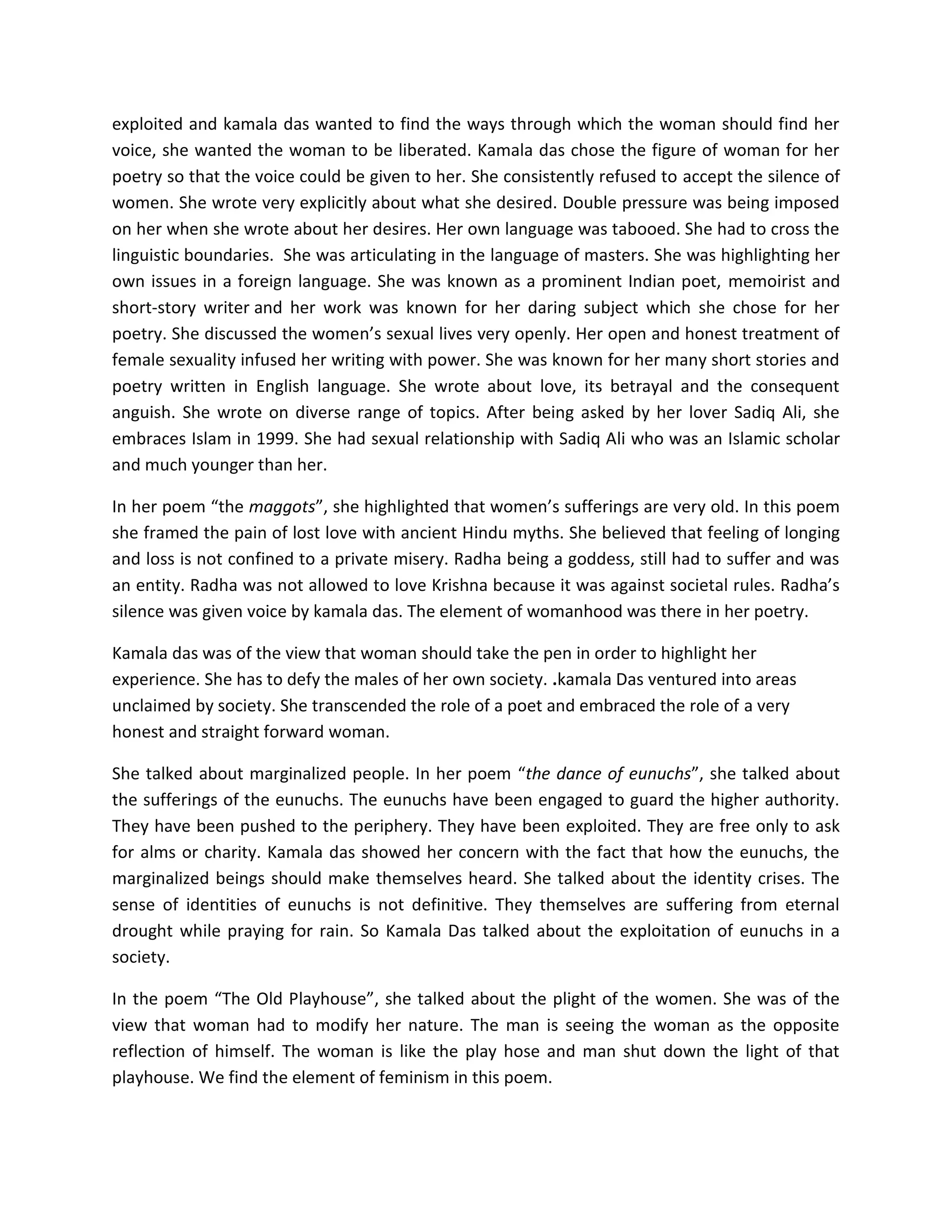 Poets of south asia | DOCX