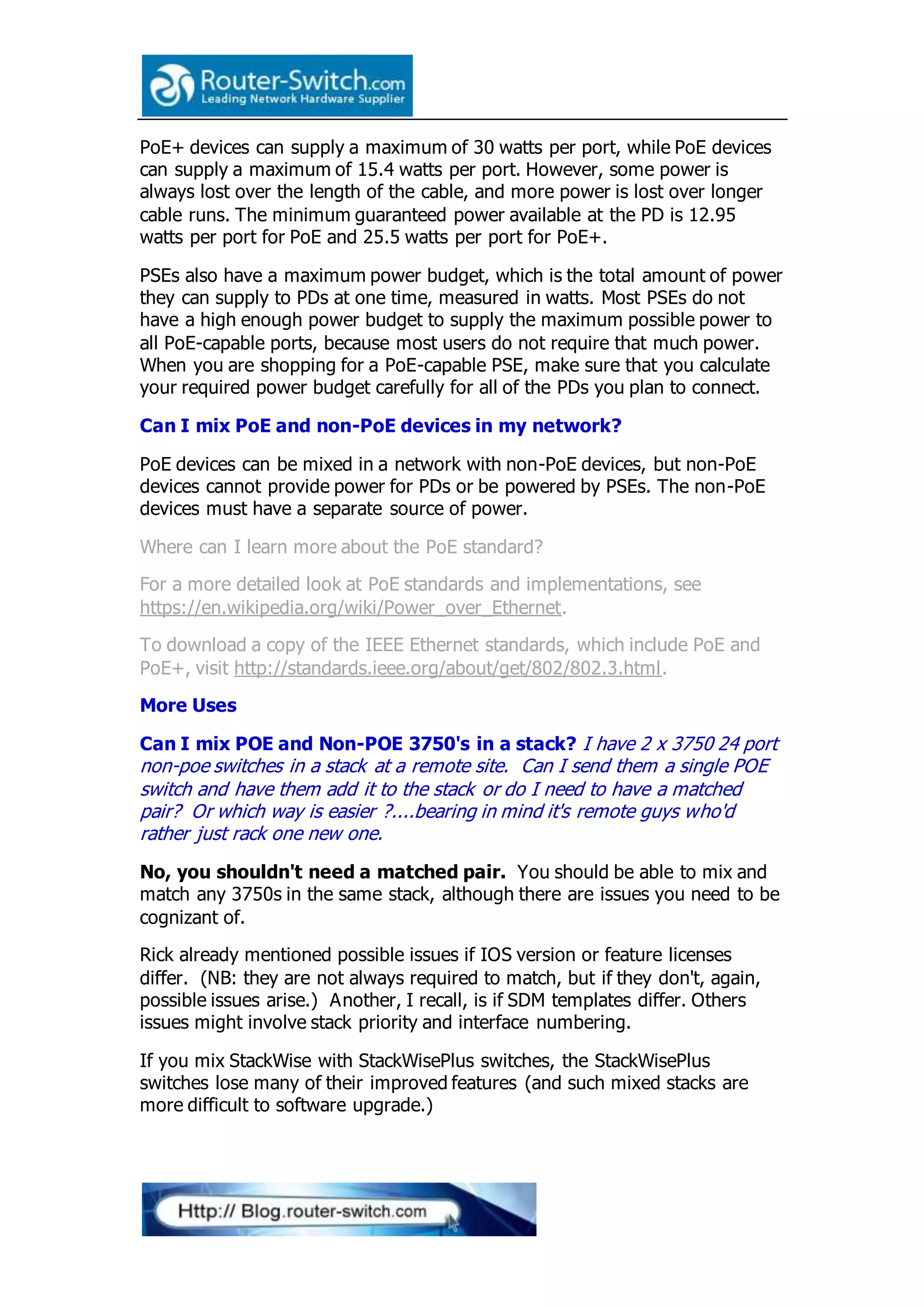 Po e vs. poe+. the main features comparison | DOCX