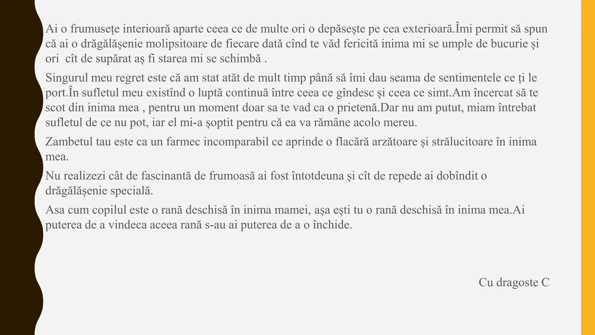 Scrisoare de dragoste | PPT