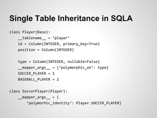 PofEAA and SQLAlchemy | PPT