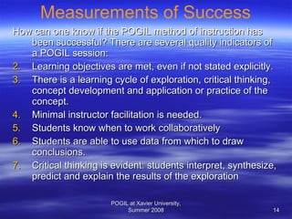 Pogil At Xavier University | PPT