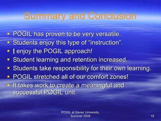 Pogil At Xavier University | PPT