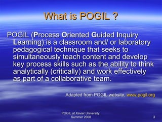 Pogil At Xavier University | PPT