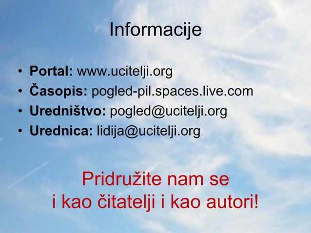 Pogled kroz prozor | PPT