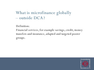 Microfinance and DanChurchAid | PPT