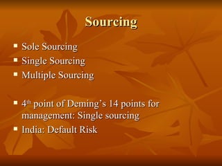 Single Sourcing | PPT