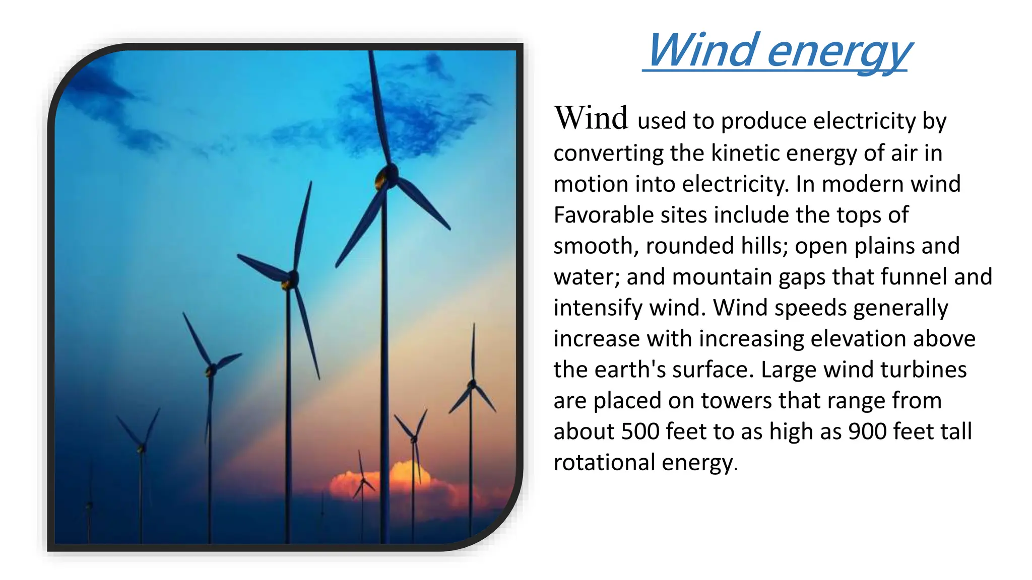 Wind_Energy and its applications science and Technology | PPTX