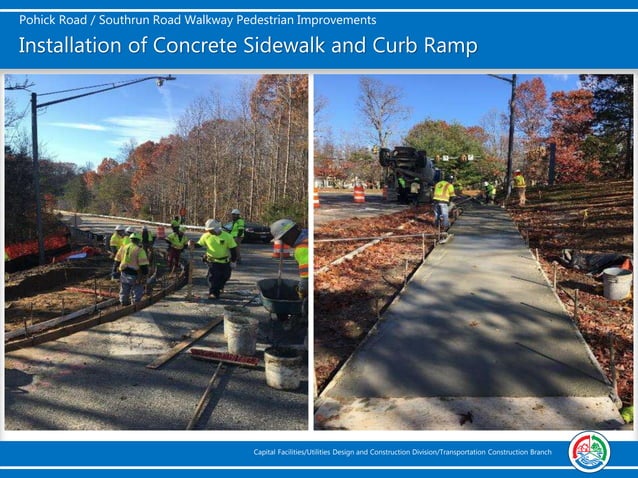 Pohick Road - South Run Road Walkway Pedestrian Improvements | PPT