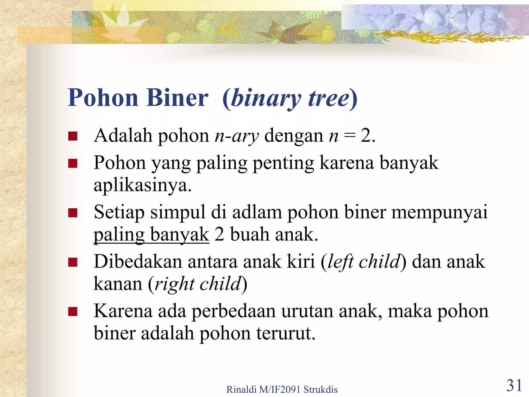 Pohon(tree) matematika diskrit | PPTX