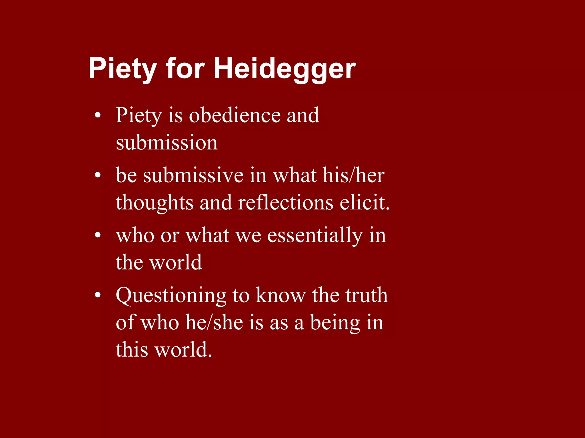 Poiesis, questioning, enframing | PPTX
