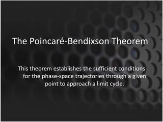 Three Theorems of Poincare | PPTX