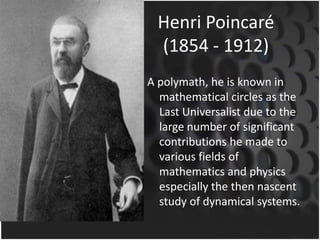 Three Theorems of Poincare | PPTX