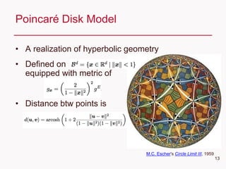 Poincare embeddings for Learning Hierarchical Representations | PPTX