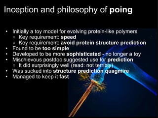 Poing: a coder’s take on protein modelling | PPT