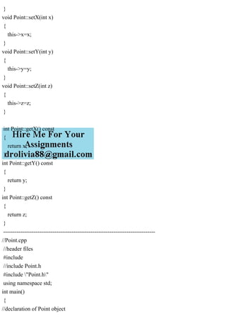 Point.h header file #ifndef POINT_H #define POINT_H Po.pdf