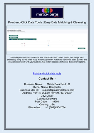 Point-and-Click Data Tools | Easy Data Matching & Cleansing .pdf