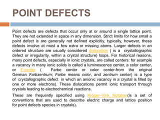 Point defects | PPTX