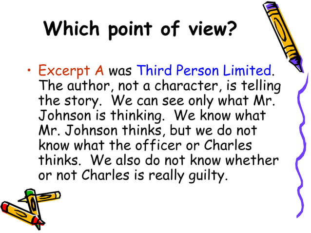 Point of View Slidedeck, Explain the different POVs | PPT