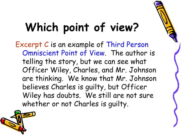Point of View Slidedeck, Explain the different POVs | PPT