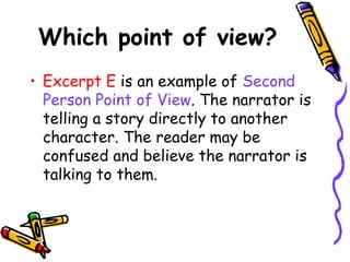Point of View Slidedeck, Explain the different POVs | PPT