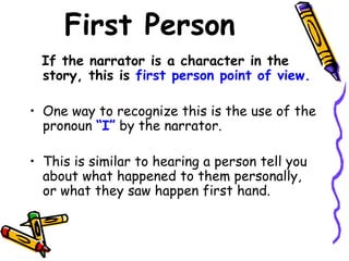 Point of View Slidedeck, Explain the different POVs | PPT