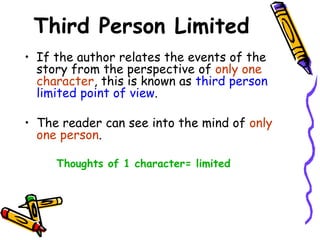 Point of View Slidedeck, Explain the different POVs | PPT