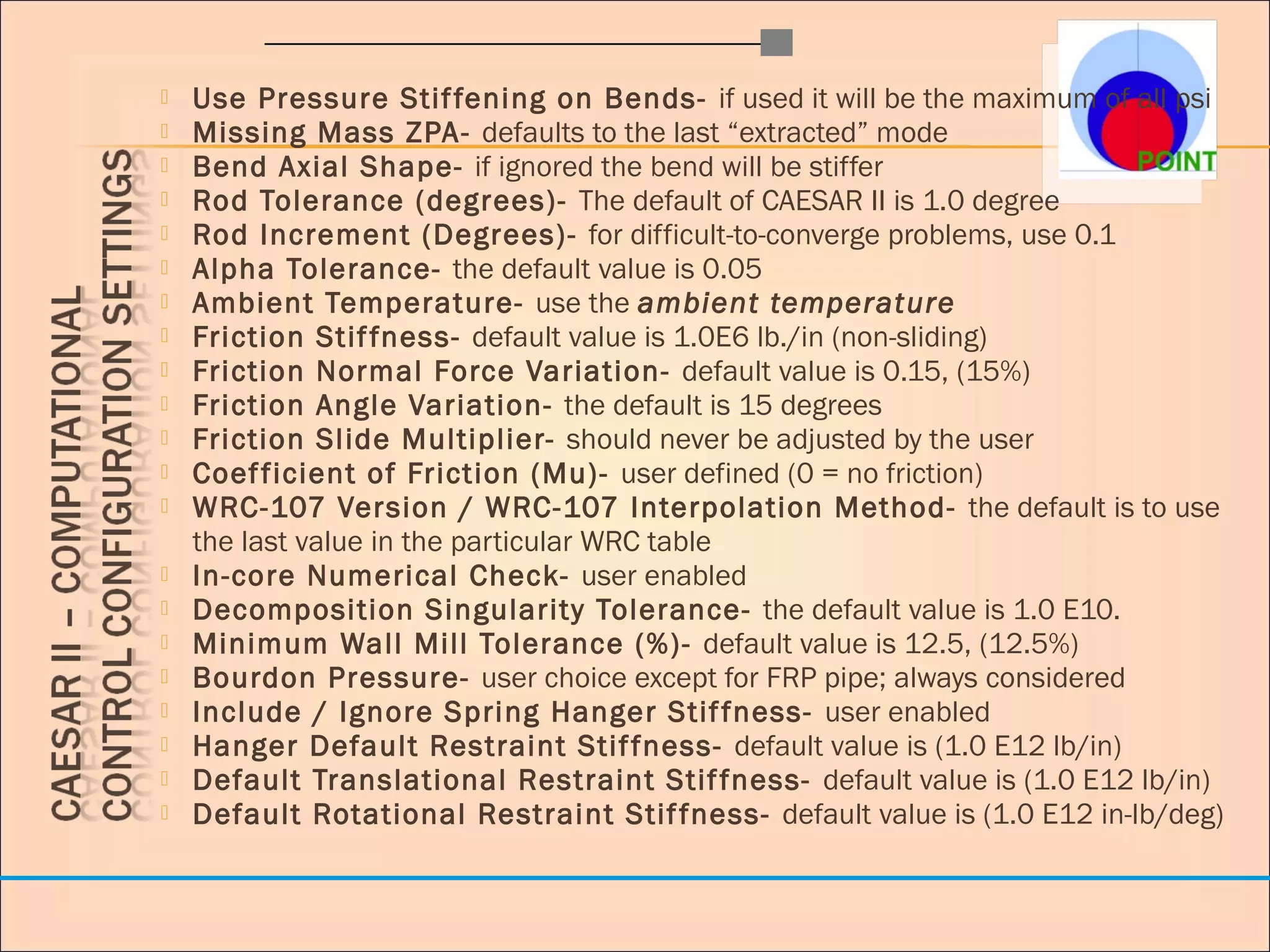 [Point] pipe stress analysis by computer-caesar ii | PPT