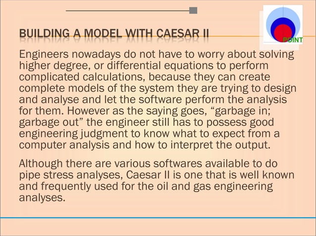 Pipe Stress Analysis by Computer-CAESAR II.ppt | Physics | Science