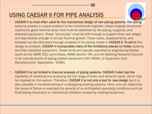 Pipe Stress Analysis by Computer-CAESAR II.ppt | Physics | Science