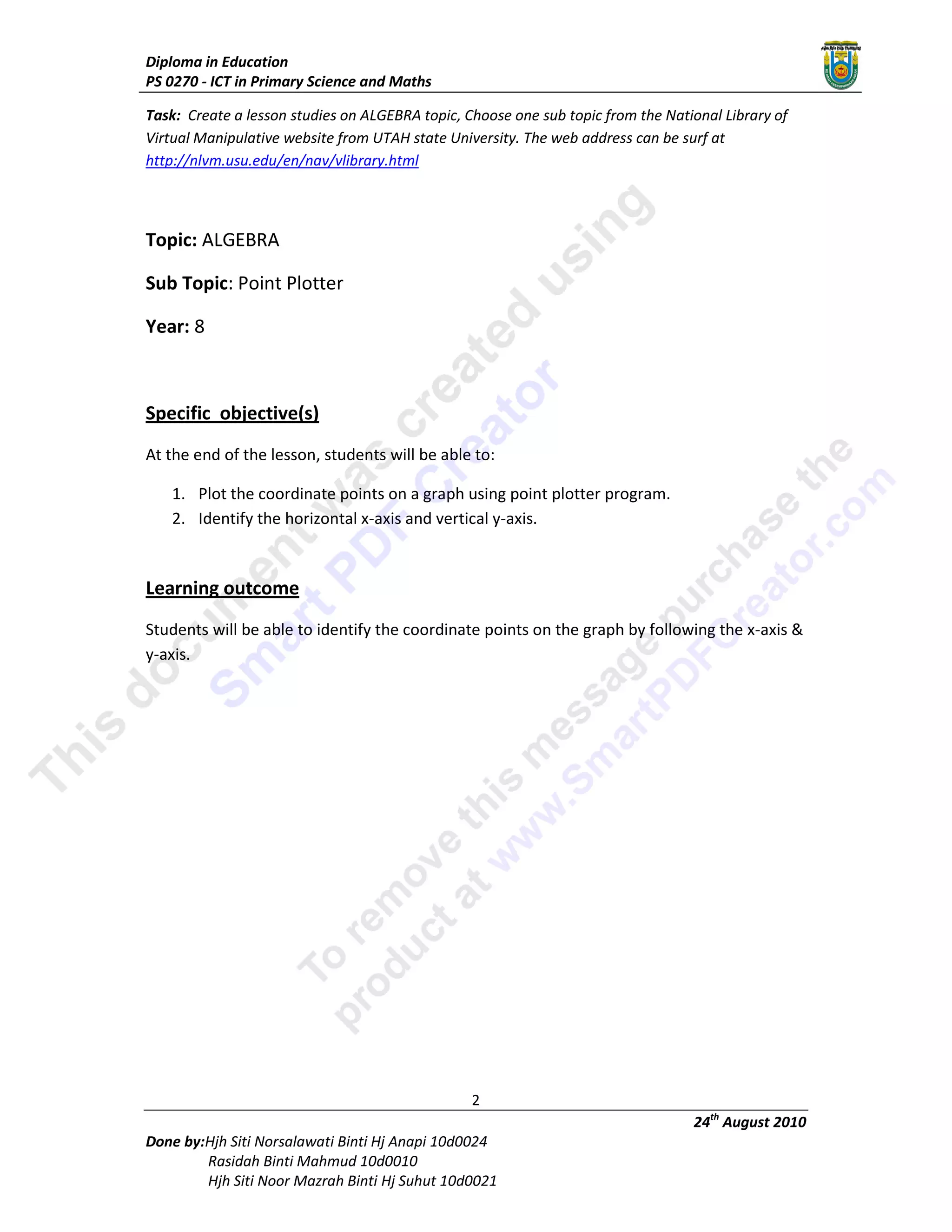 Point plotter-ps-0270-week-4 | PDF