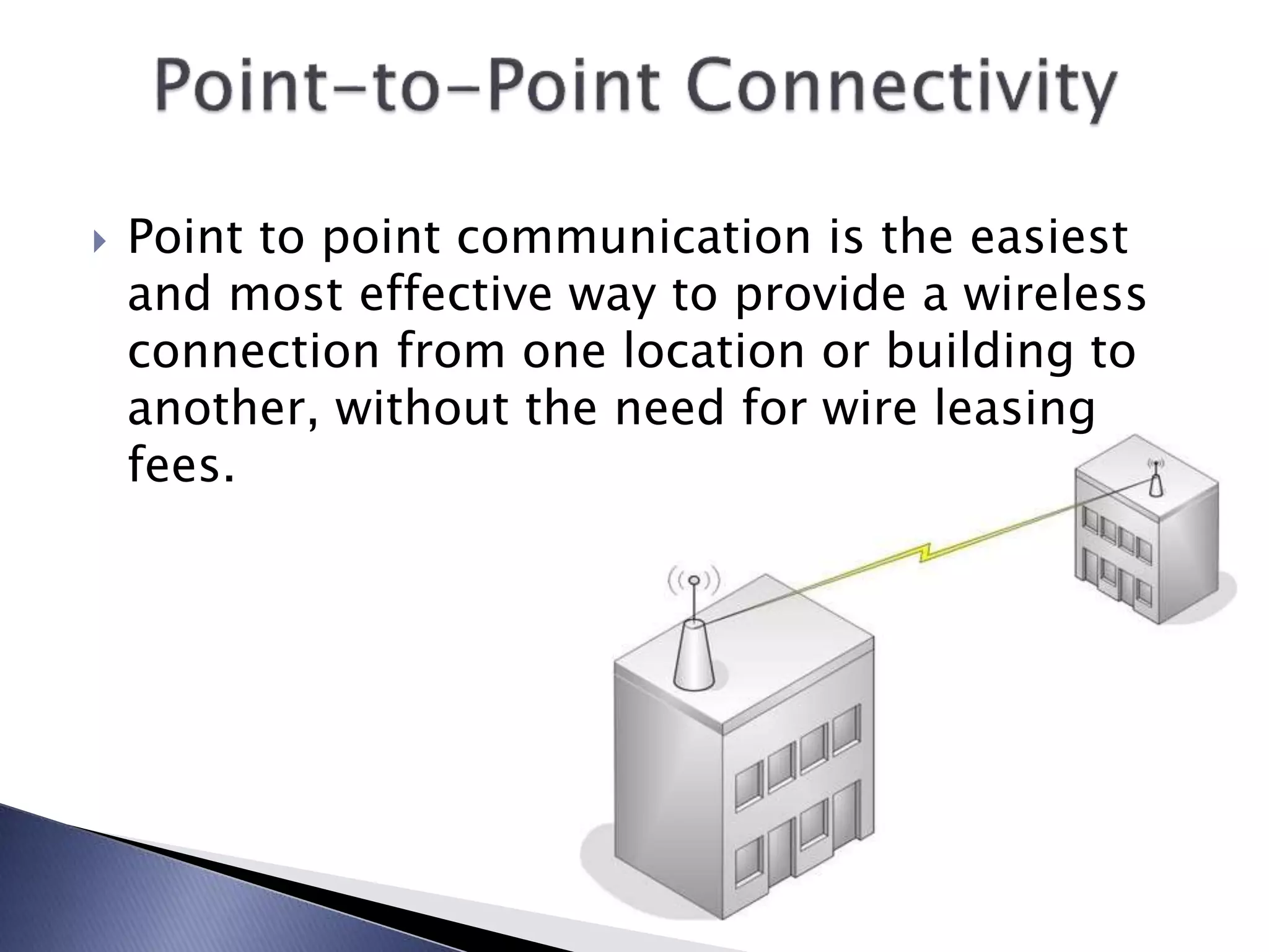 Point to-point and point-to multipoint wireless connectivity | PPTX