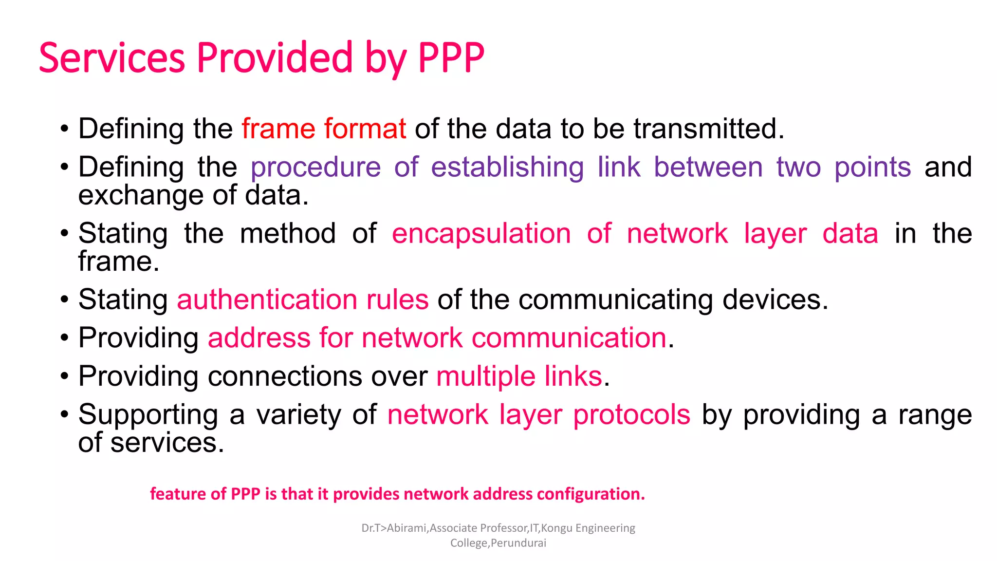 Point to-point protocol (ppp) | PPTX